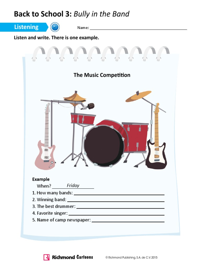 BB 03 - Bully - in - The - Band - Activities - Cambridge | PDF | Rock ...