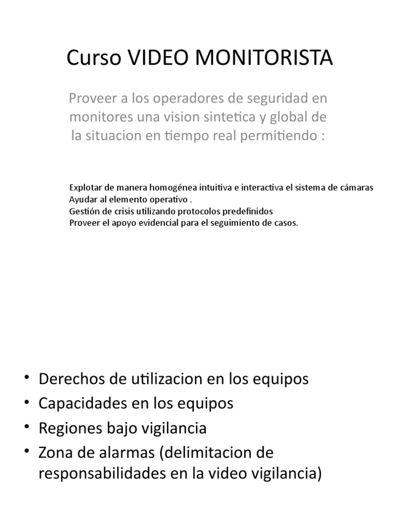 Curso Avanzado de Video Monitorista | PDF | Vídeo | Software