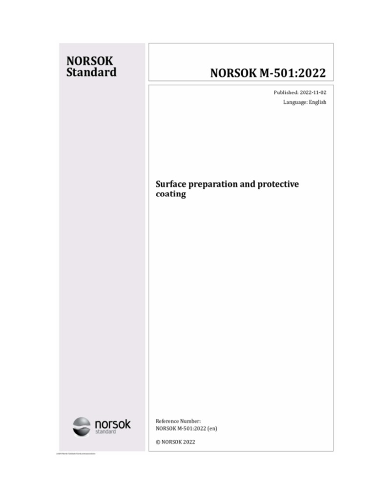 Norsok M-501 Ed. 7 - 2022 | PDF