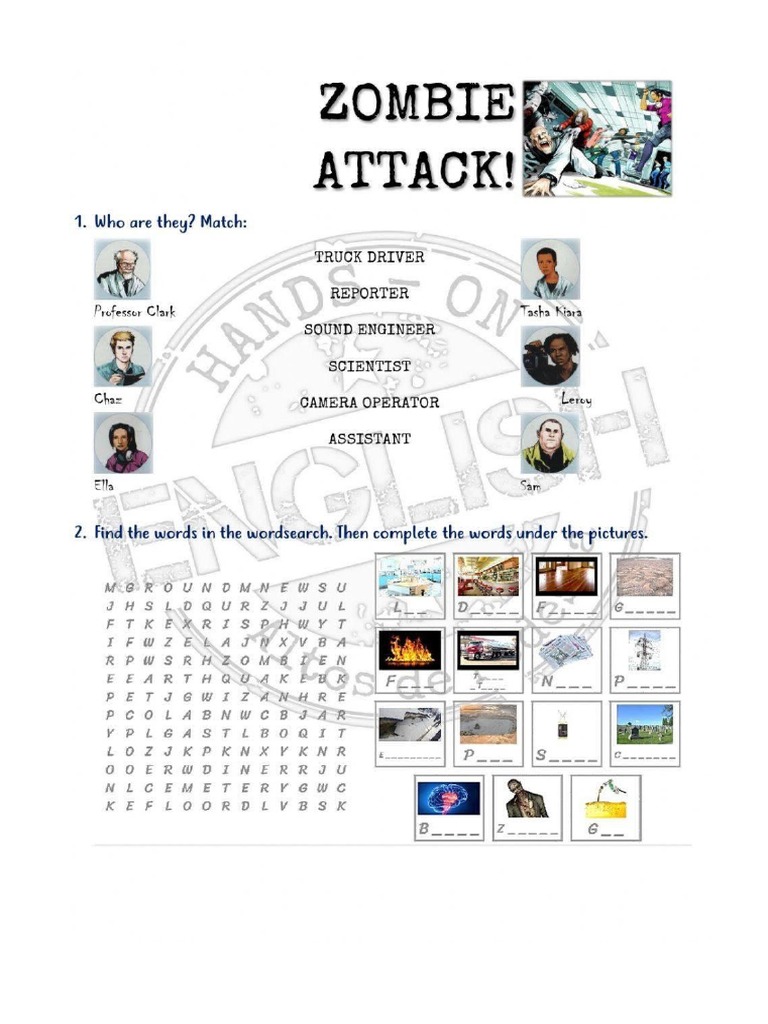 Zombie Attack Worksheet | PDF
