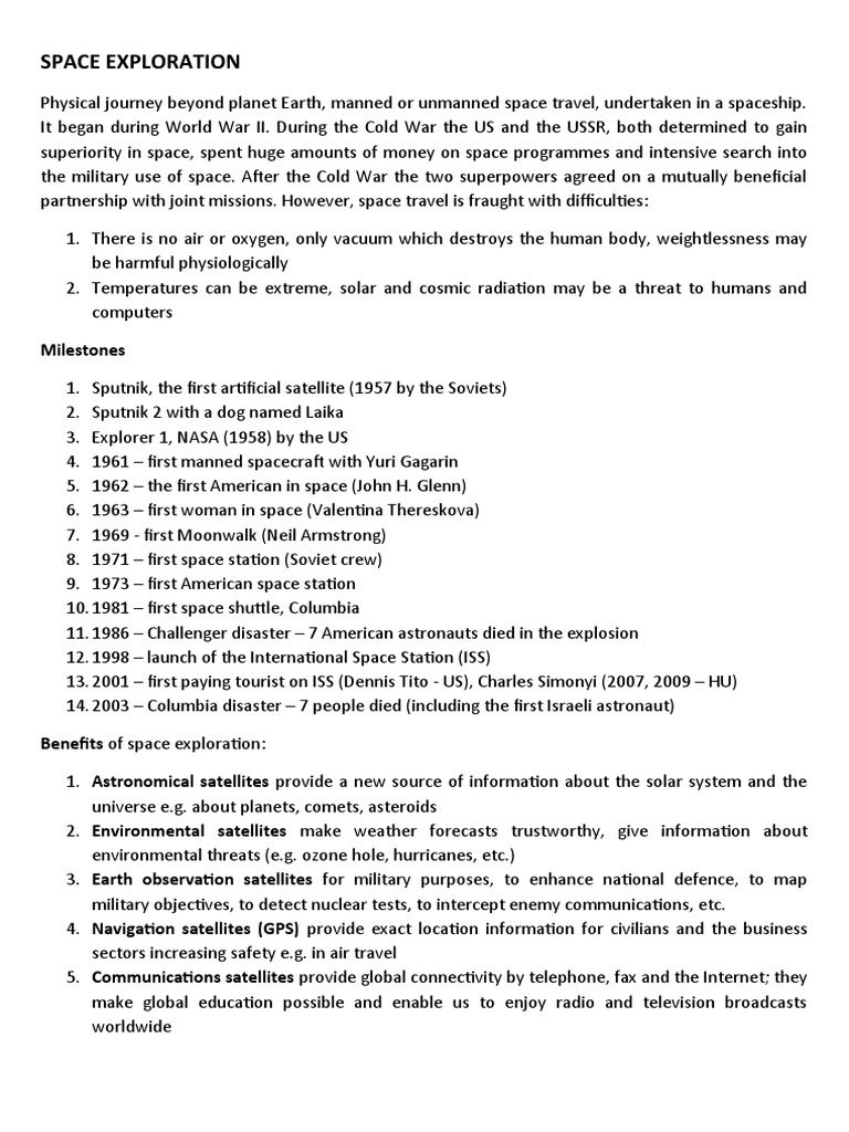Space Exploration | Download Free PDF | Outer Space | Space Exploration