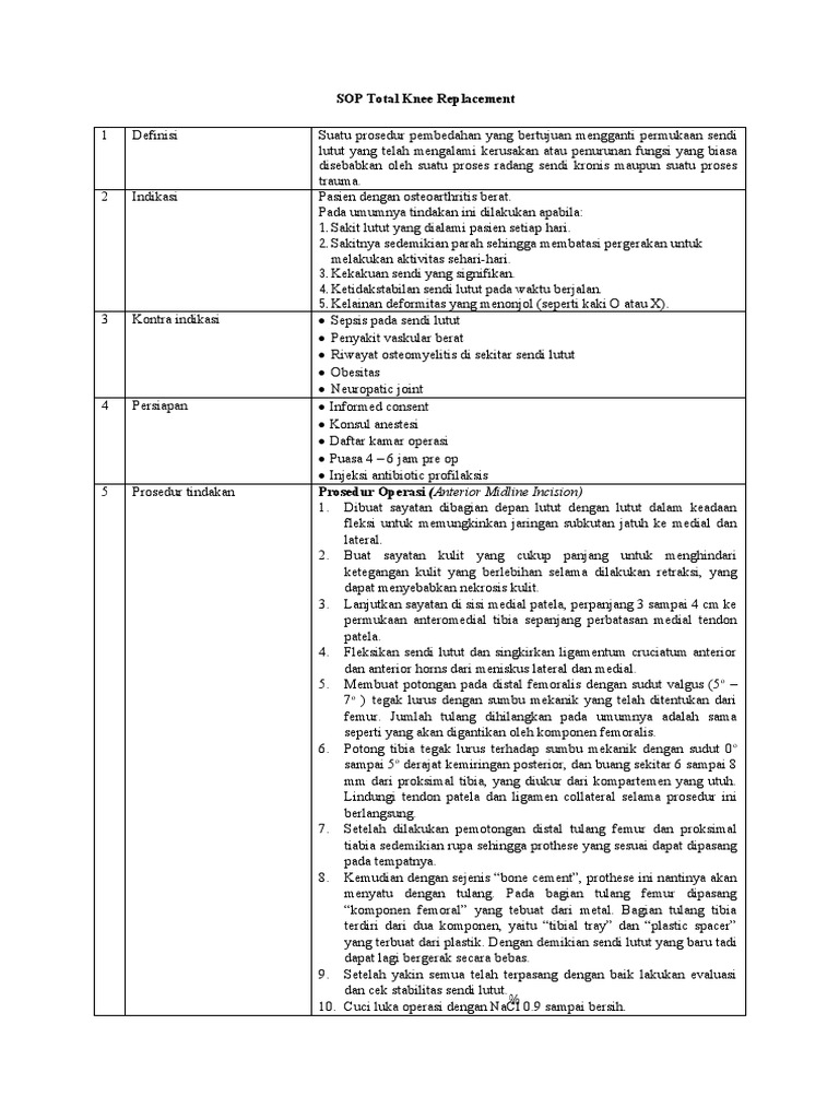 Indikasi Total Knee Replacement | PDF | Sains & Matematika