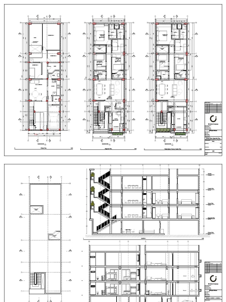 Plano de Vivienda Multifamiliar | PDF
