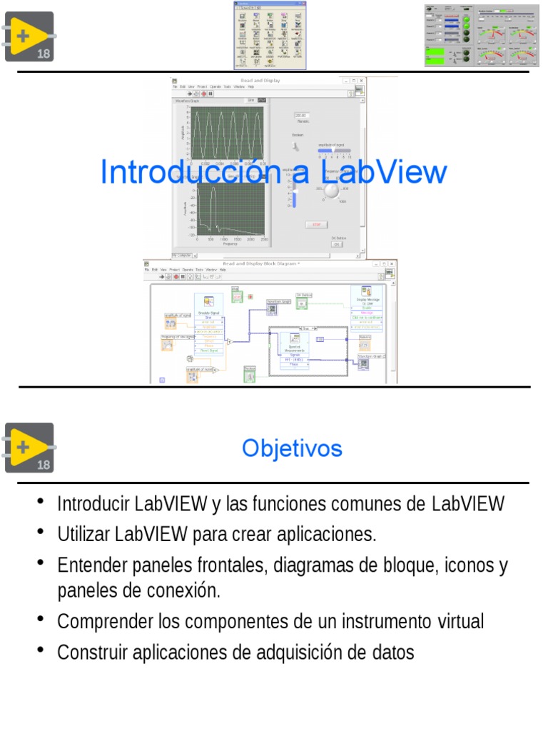 Presentacion Intro LABVIEW | PDF | Adquisición de datos | Programación de computadoras