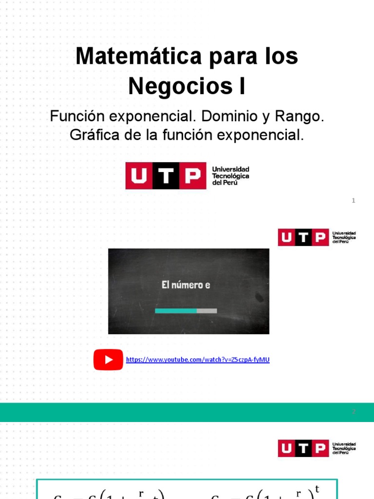 S16.s16 - Función Exponencial. Dominio y Rango. Gráfica de La Función Exponencial | PDF ...