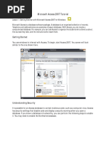 Microsoft Access 2007 Tutorial: Getting Started | PDF