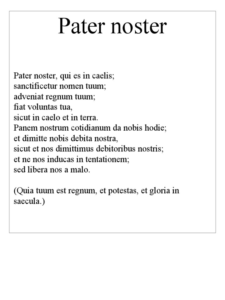 Pater Noster | PDF