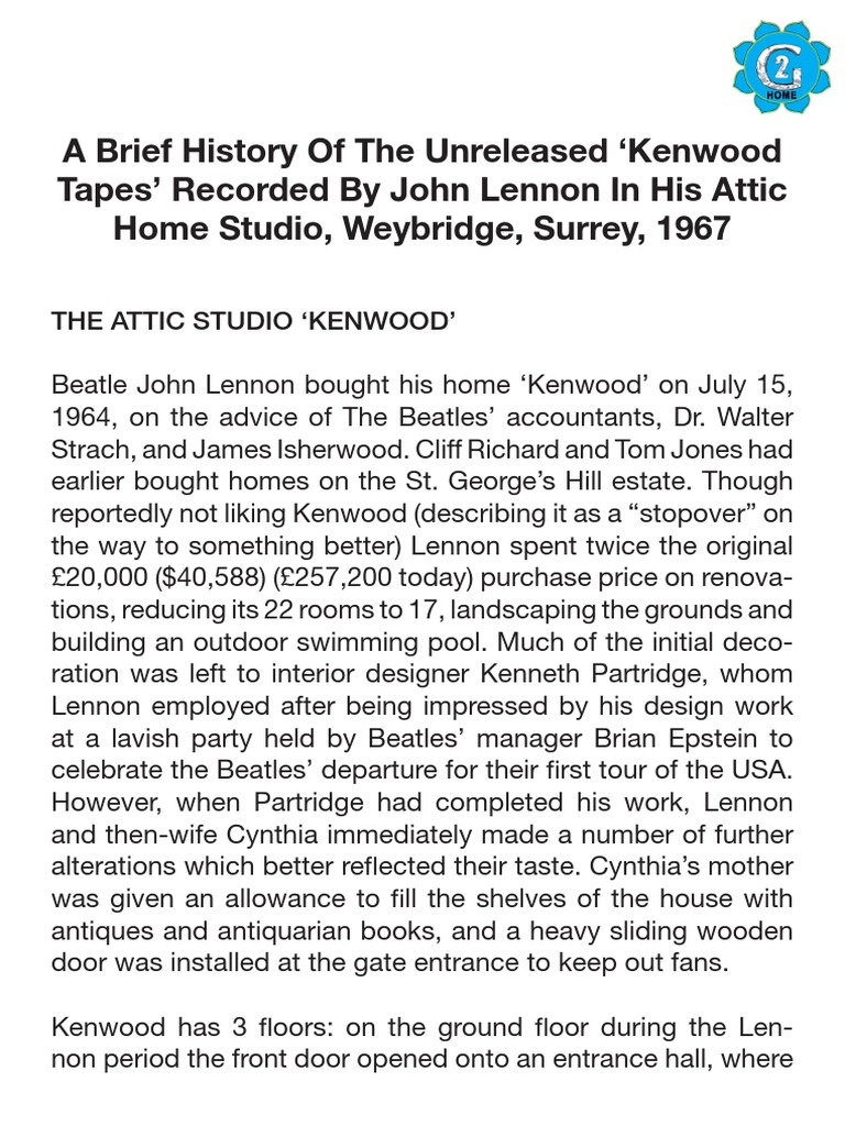 History of The Unreleased Kenwood Tapes - Geoffrey Giuliano - Susanna ...