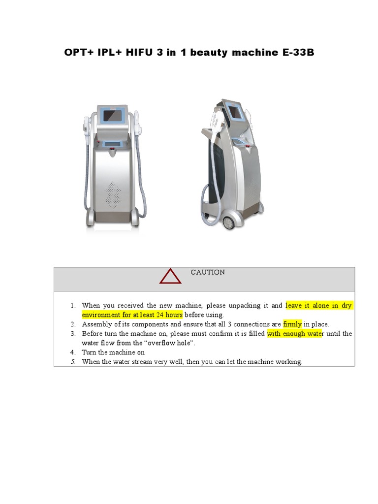 3-in-1 Beauty Machine E-33B Guide | PDF | Clinical Medicine ...