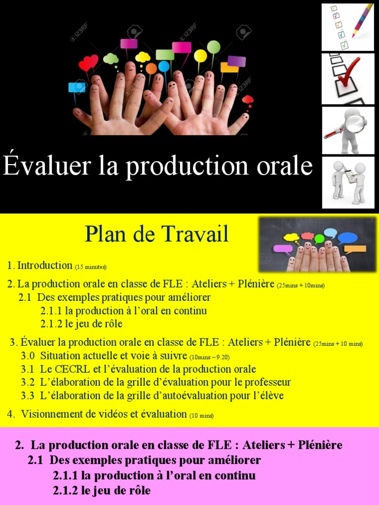 Évaluation de la production orale en FLE | PDF | Linguistique | la ...
