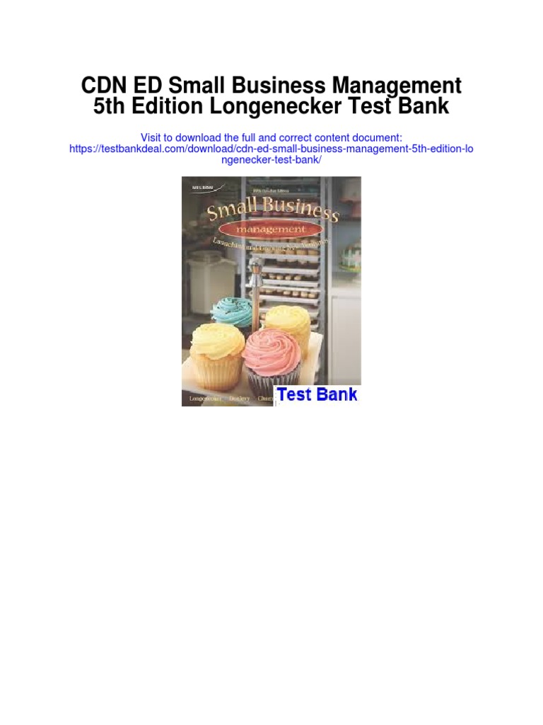 CDN Ed Small Business Management 5th Edition Longenecker Test Bank ... CDN Ed Small Business Management 5th Edition Longenecker Test Bank ...