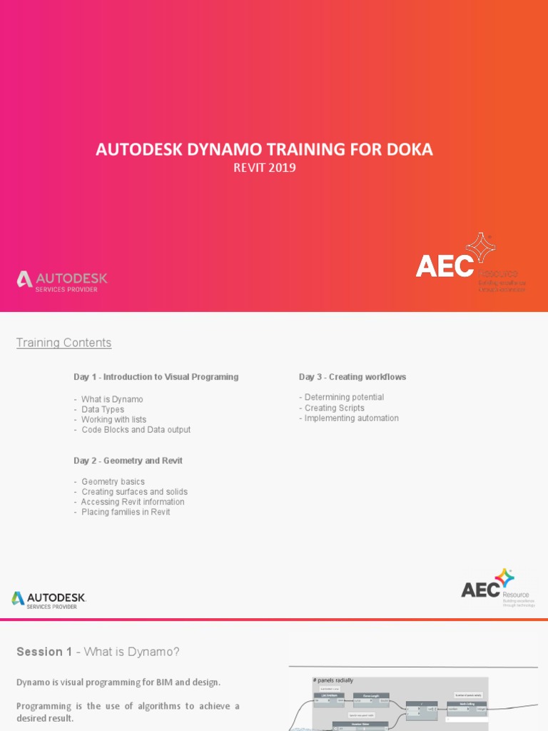 Dynamo Training for Revit Users | PDF | Autodesk Revit | Computer Programming