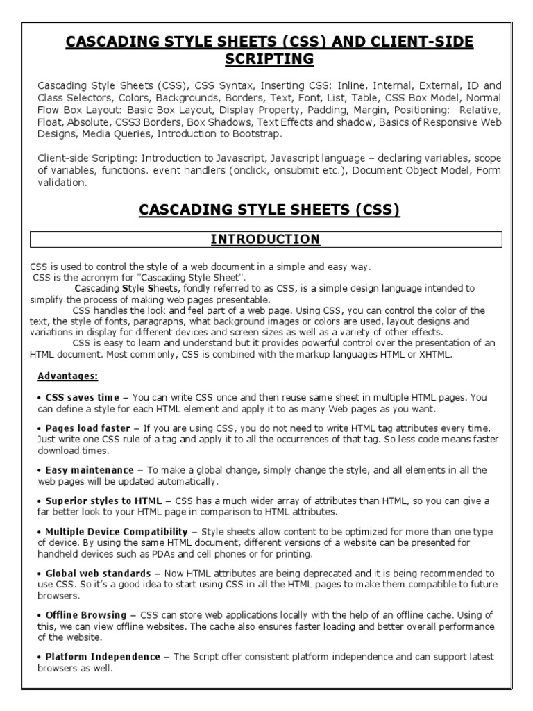 WT Unit 2 | PDF | Html Element | Html