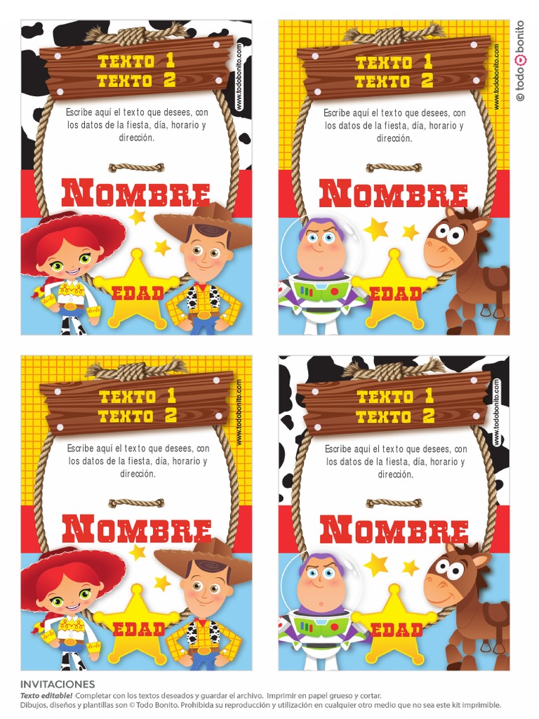 Logo Toy Story Editable para Fiesta | PDF | Artes del Lenguaje y ...
