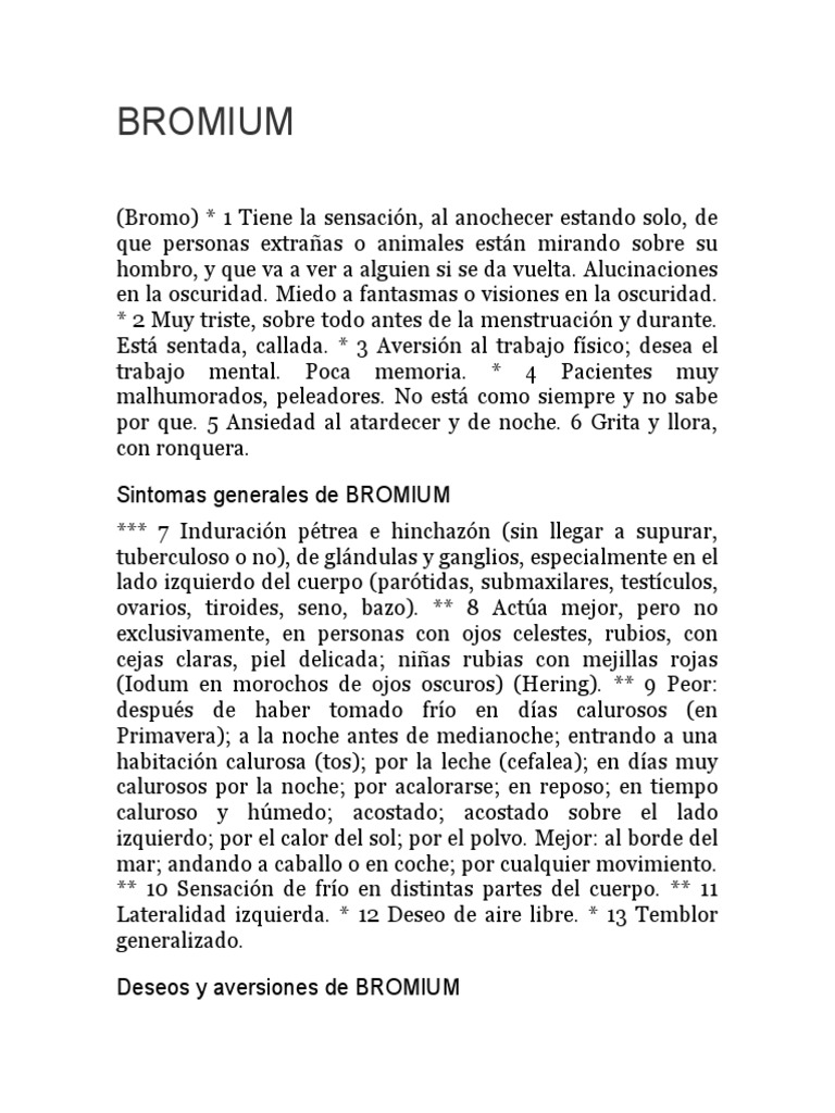 BROMIUM | PDF | Tos | Medicina CLINICA