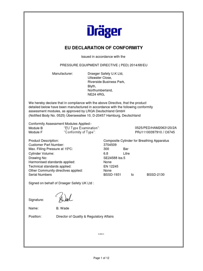 Eu Declaration of Conformity | PDF | Materials
