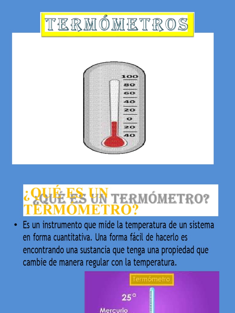 Termometros | PDF | Temperatura | Termómetro