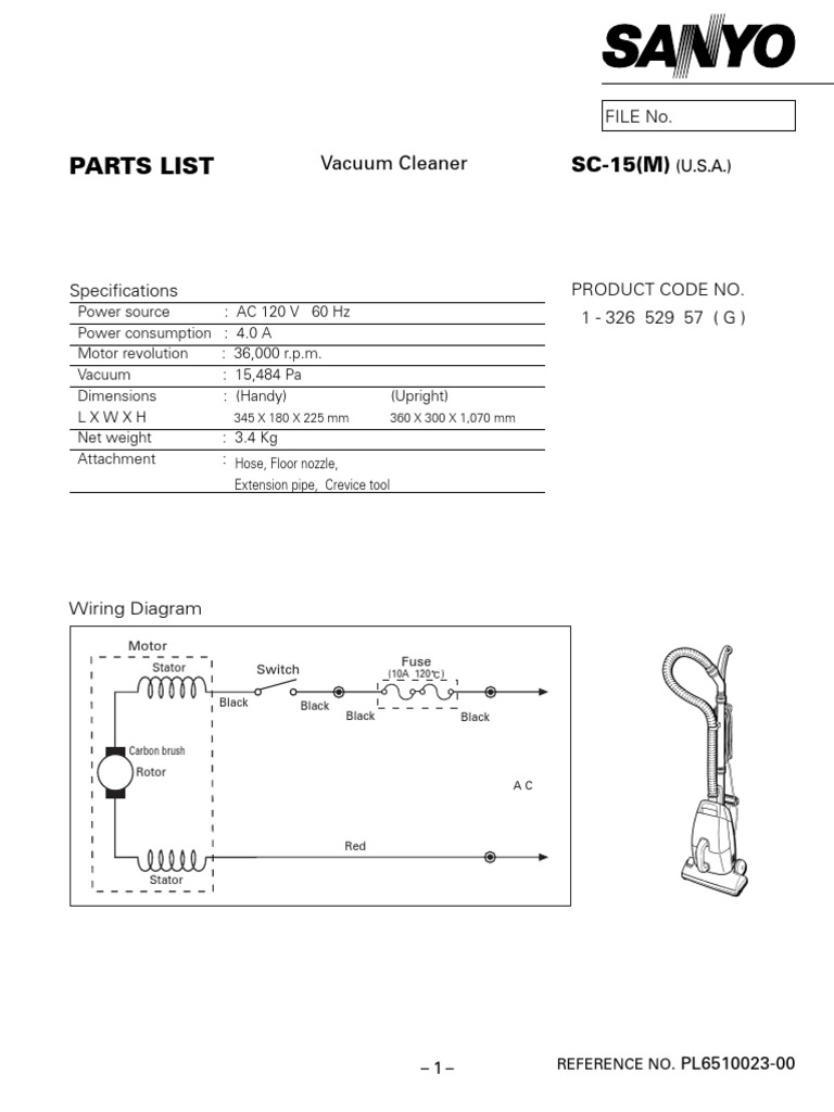 Manual Sanyo SC-15 (M) | PDF | Electrical Components | Electricity