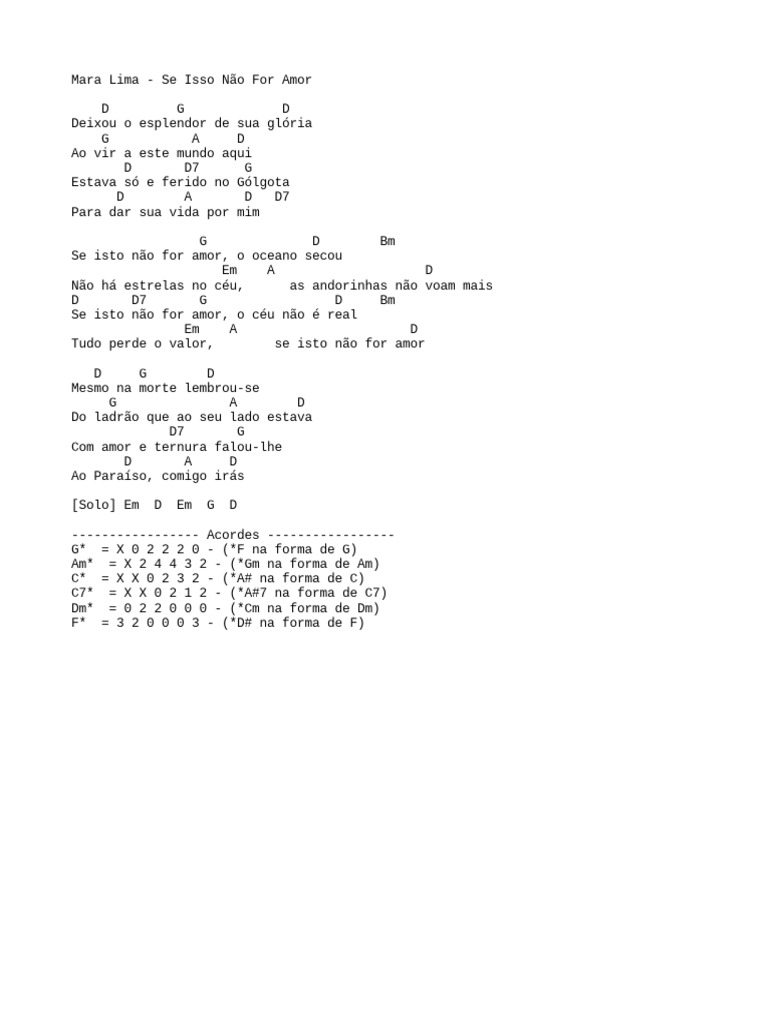 Mara Lima - Se Isso Não For Amor | PDF