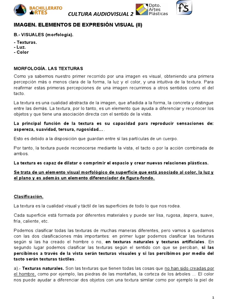 Imagen. Elementos de Expresión Visual | PDF | Color | Ligero