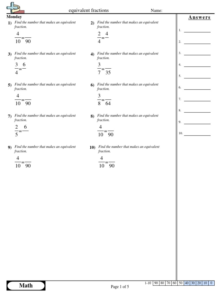 G4-Equivalent Fractions-Week4 | PDF
