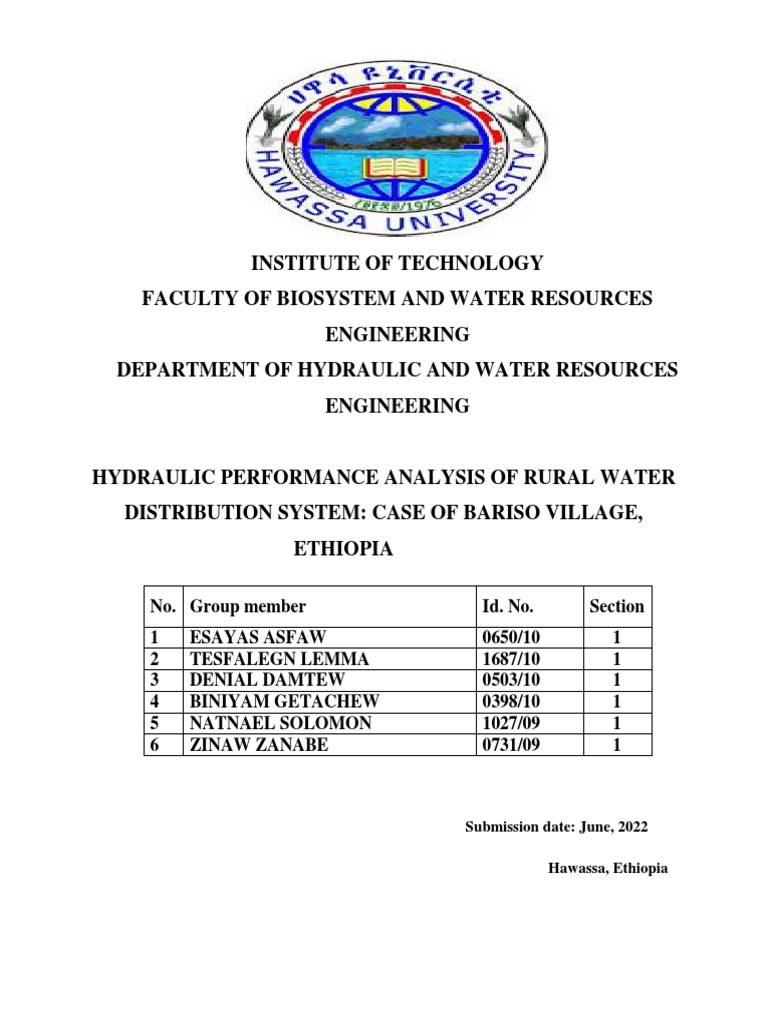 Hydraulic Performance Analysis of WDS | PDF | Water Supply Network | Pump