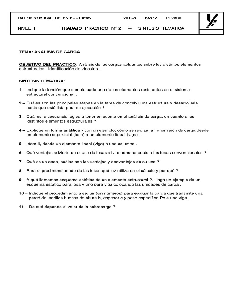 TP2 Analisis de Cargas | PDF
