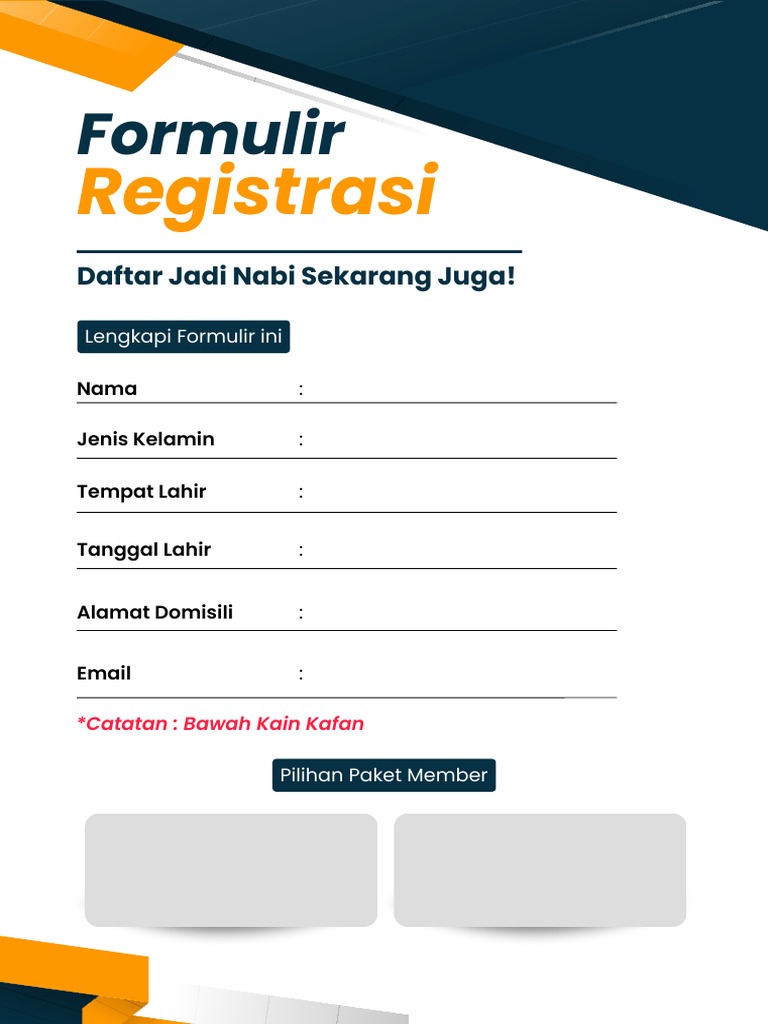 Formulir Pendaftaran Keanggotaan | PDF