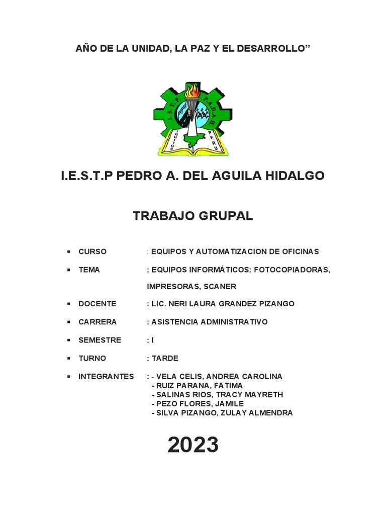 Equipos Informaticos | PDF | Impresora (Computación) | Escáner de imagen