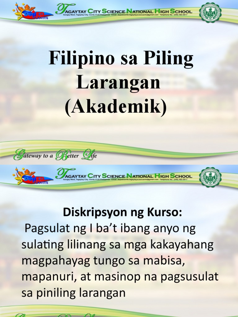 Akademikong Pagsulat | PDF