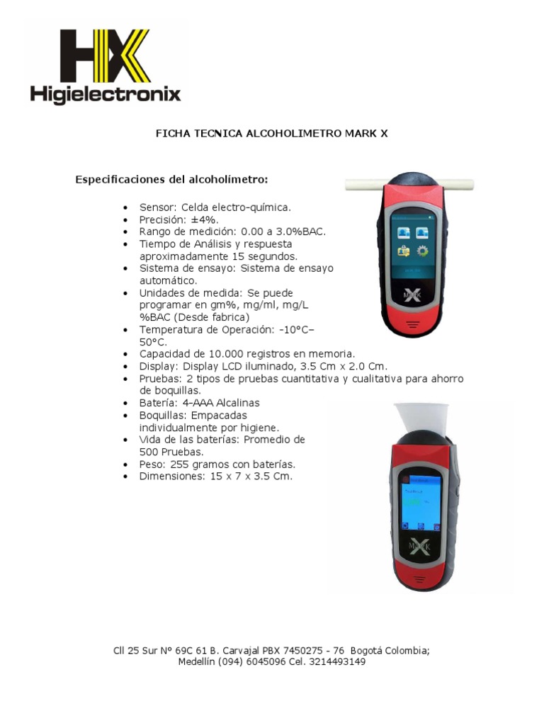 Ficha Tecnica Mark X | PDF