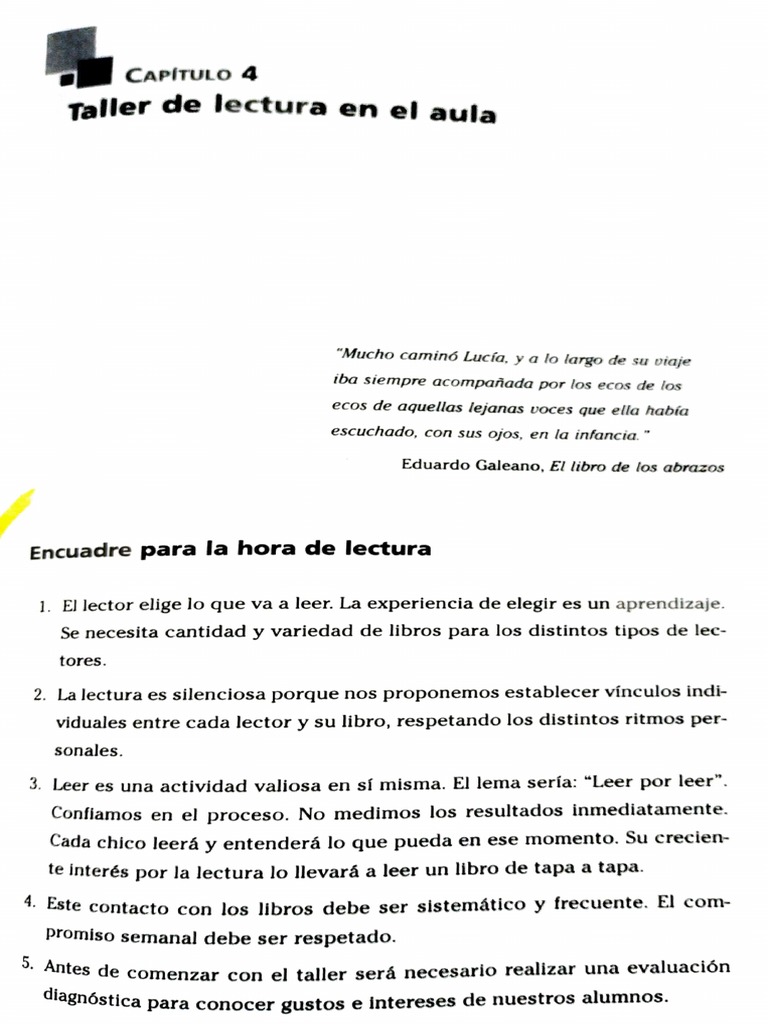 Taller de Lectura en el Aula: Guía Práctica | PDF | Salón de clases ...