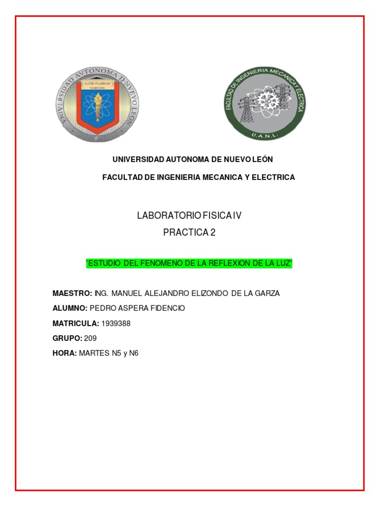 Practica 2 Lab. Fisica 4 | PDF