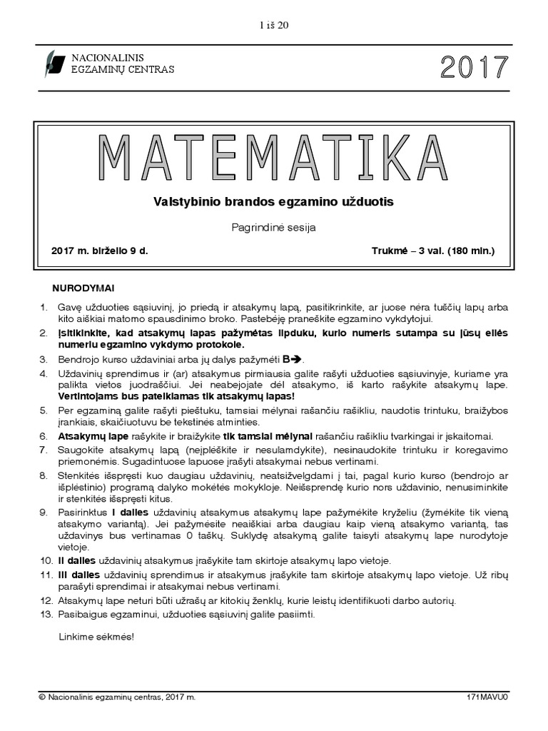 6973 2017-1-Matematika VBE | PDF