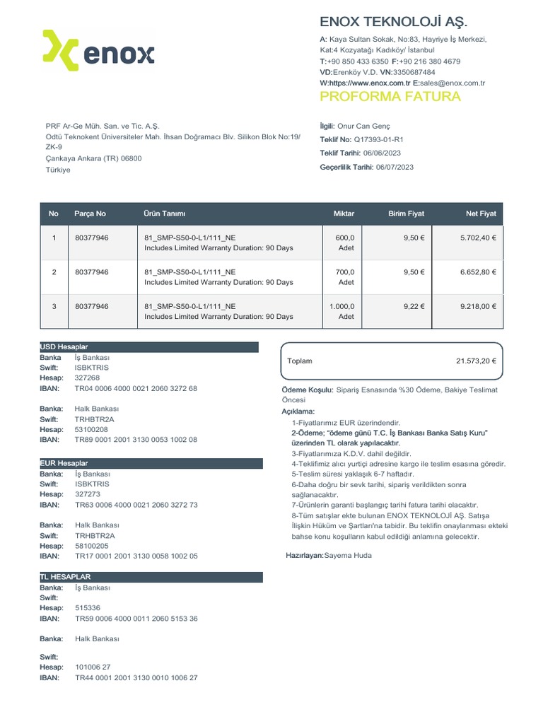 Quotation - Q17393-01-R1 | PDF