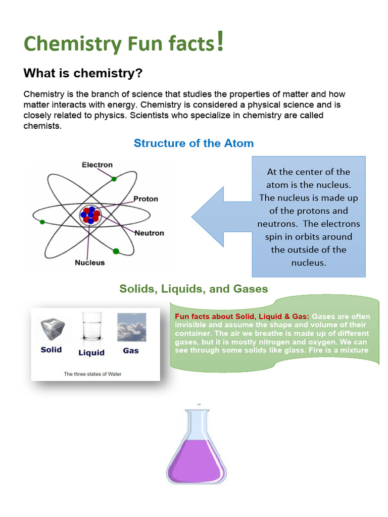Chemistry Fun Facts | PDF | Chemical Elements | Atoms