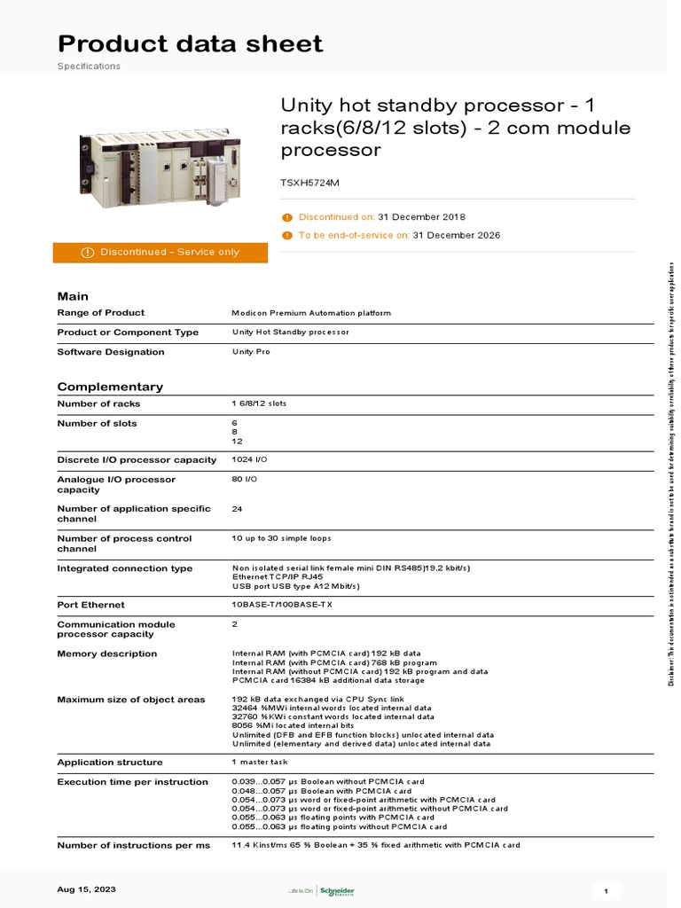 Modicon Premium PAC - TSXH5724M | Download Free PDF | Central ...