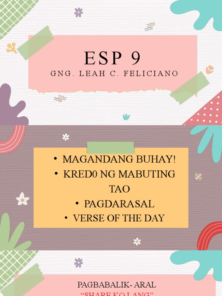 Esp 9-Q4, W3 | PDF