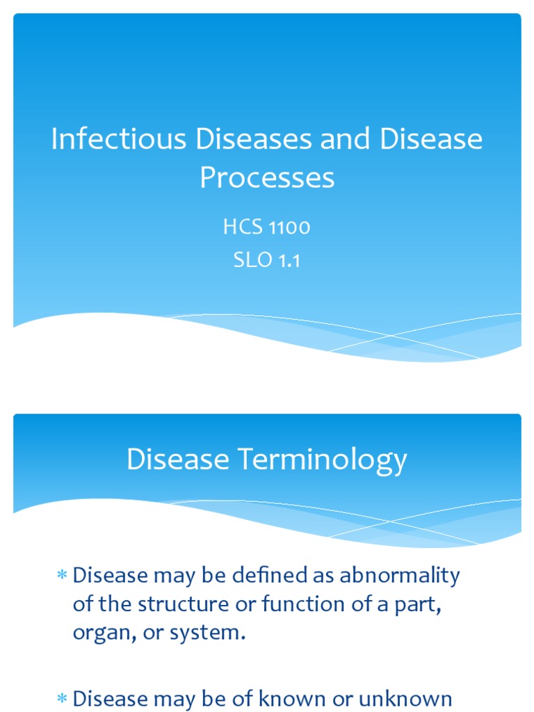 Infectious Diseases and Disease Processes | PDF | Chronic Condition ...
