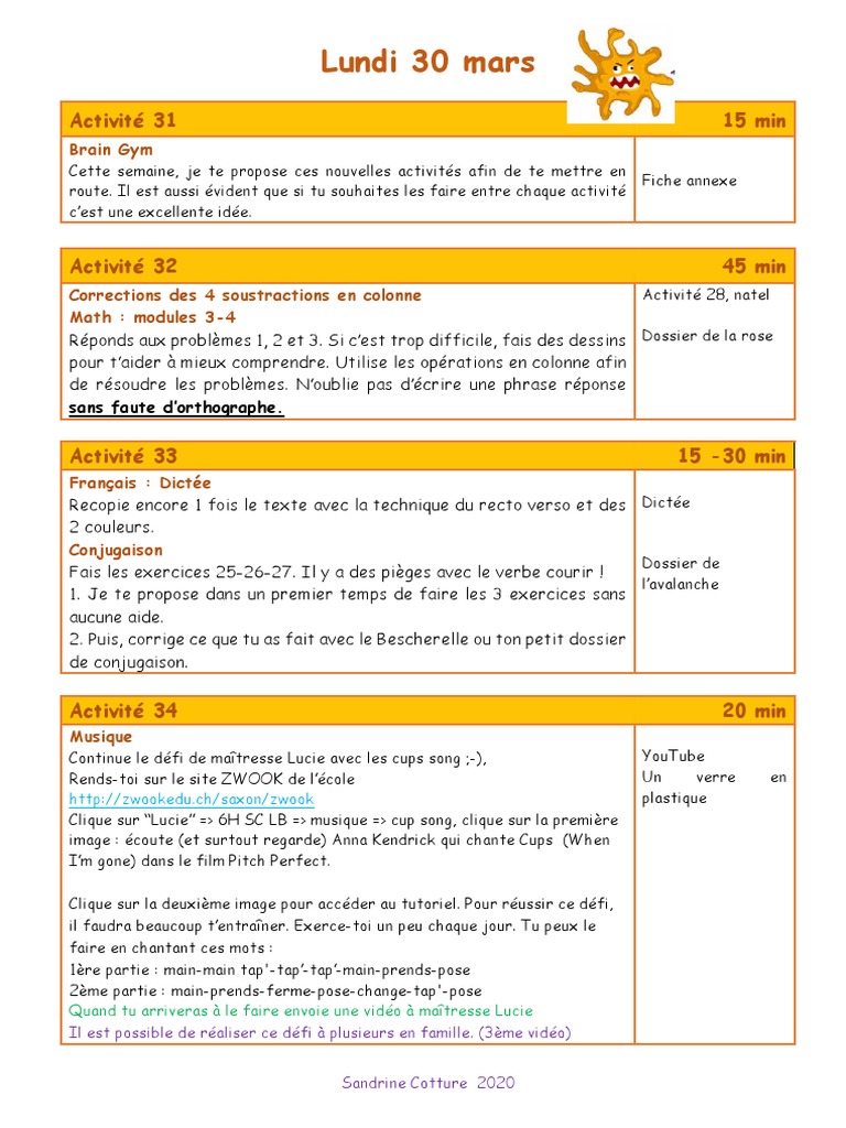Activités éducatives pour enfants 2020 | PDF