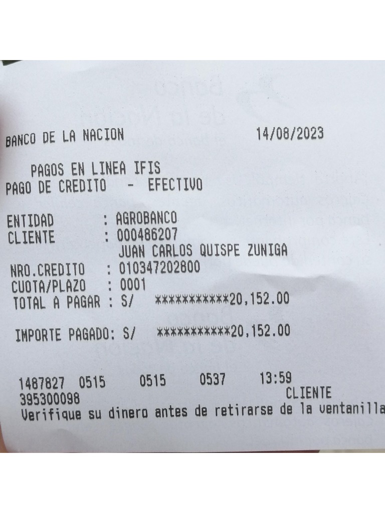 PDF Scanner Baucher Del Banco de La Nación | PDF