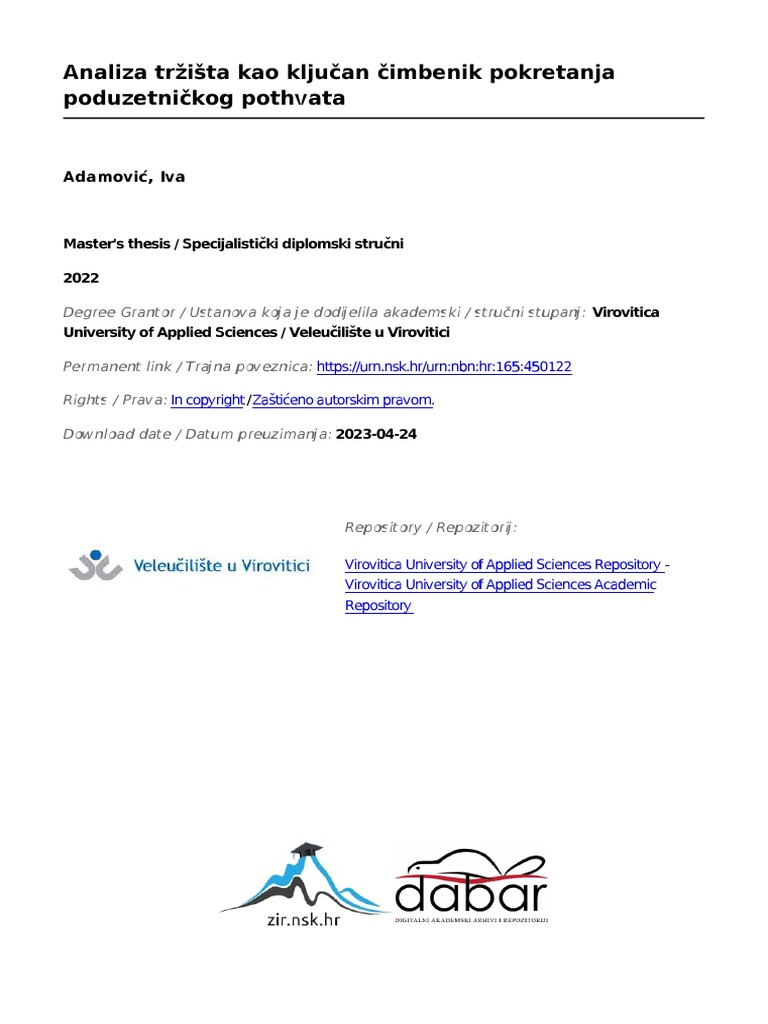 Iva Adamovic Diplomski Rad | PDF
