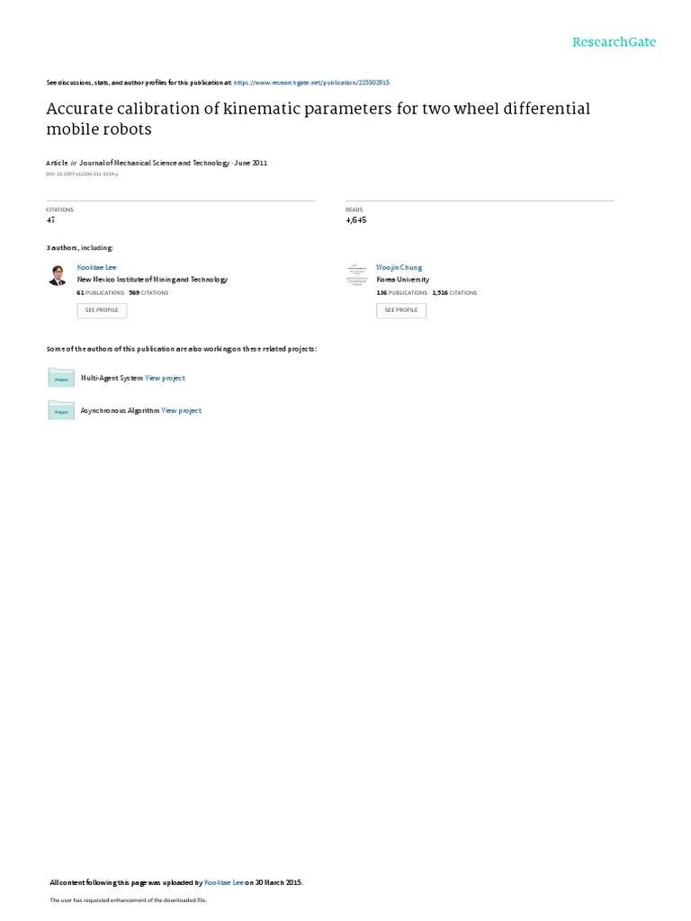 Accurate Calibration Of Kinematic Parameters For T Pdf Simulation Experiment