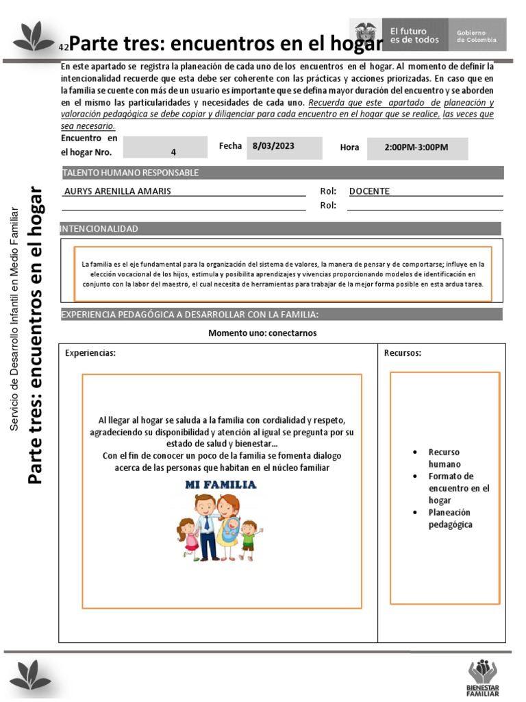 Encuentro en El Hogar | PDF | Desarrollo infantil | Educación de la primera infancia