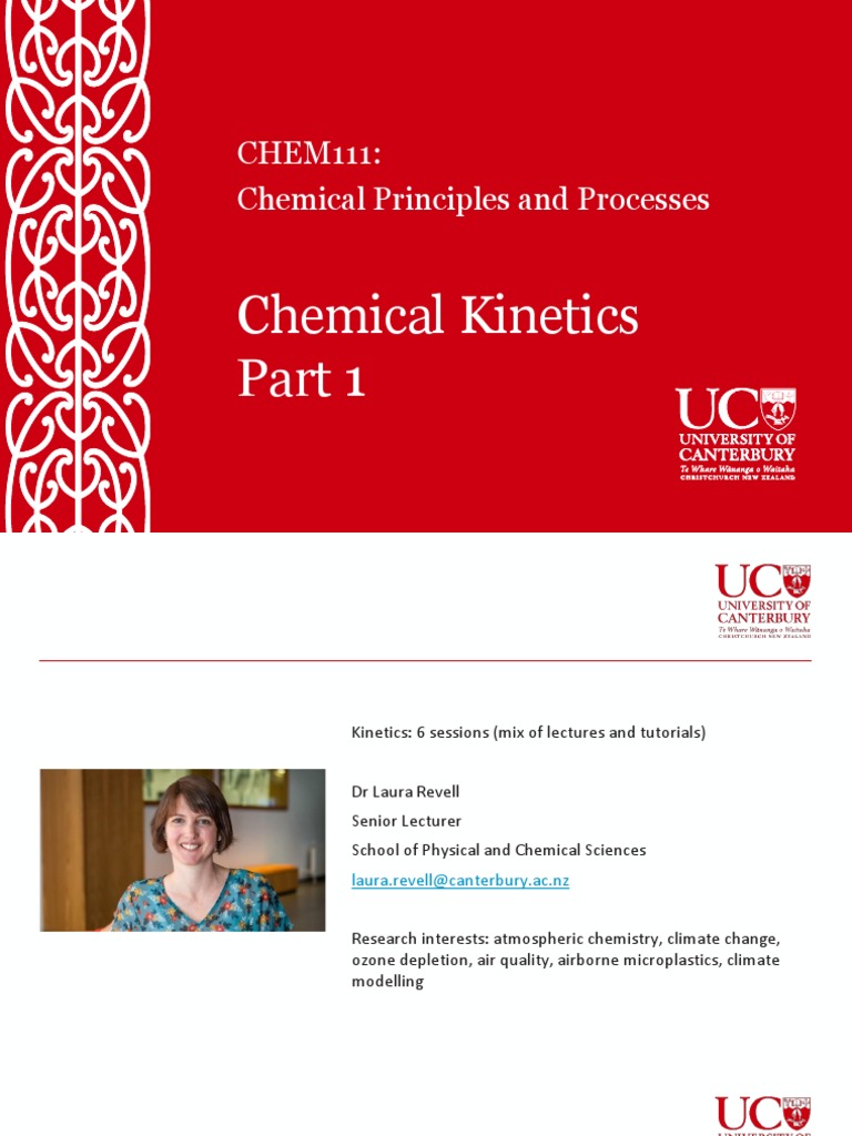 Chemical Kinetics Overview by Laura Revell | PDF | Reaction Rate ...