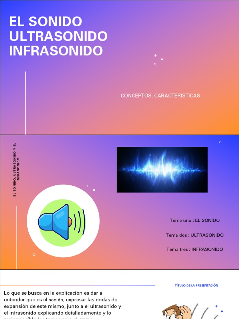 El Sonido, Infrasonido, Ultrasonido | PDF | Sonido | Ultrasonido