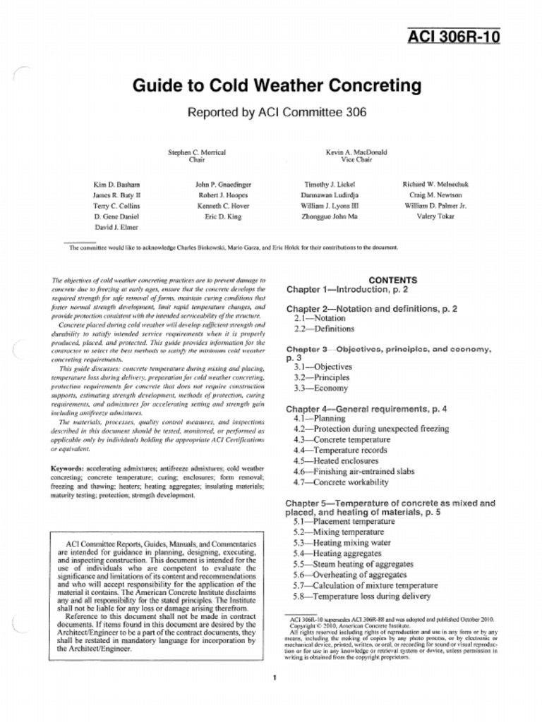 Aci 306R-10 | PDF