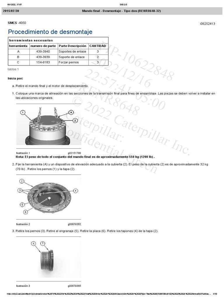 Desarme Mando Final | PDF | Ingeniería de Edificación | Ciencia de la superficie