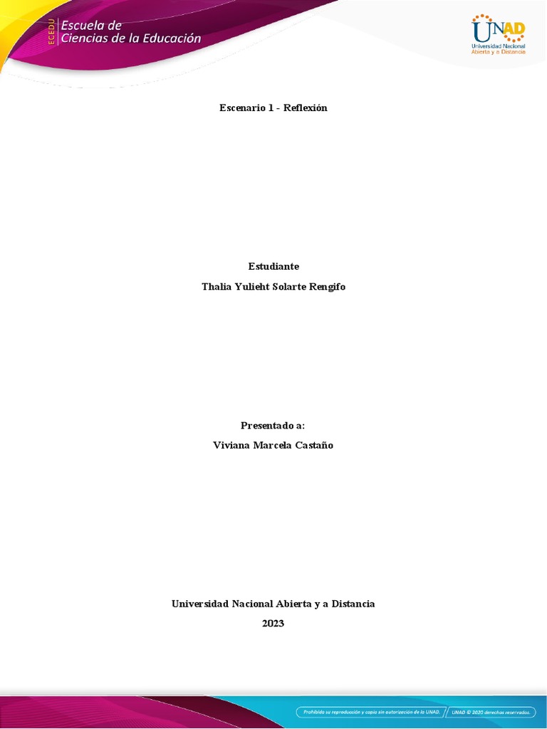 Escenario 1 - Reflexión | PDF | Las emociones | Aprendizaje