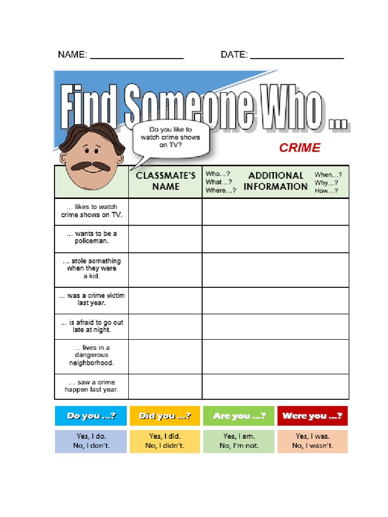 Find Someone Who Speaking Game | PDF